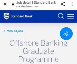 Standard Bank Offshore Banking Graduate Programme - Educative News Room
